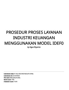 Prosedur Proses Layanan Keuangan Menggunakan Model IDEF0 - Repository